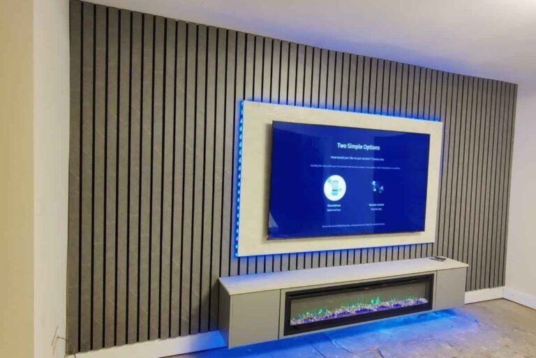 15 Modern Media Wall Ideas With Fireplace (UK) - Media Wall Experts